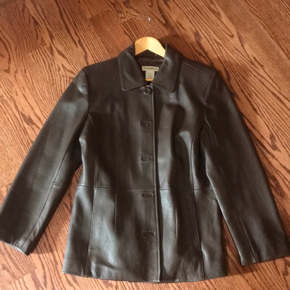 TravelSmith | Jackets & Coats | Brown Leather Jacket | Poshmark